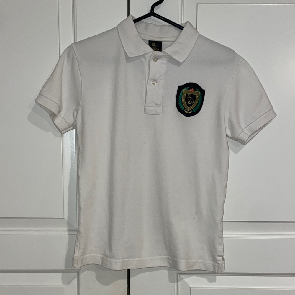 Ovo White Polo Shirt With Embroidered Crest - Gem